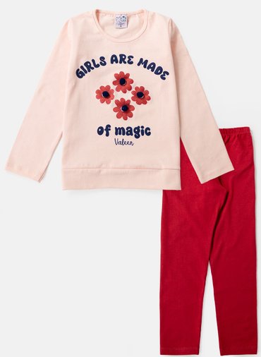 Conjunto Infantil Feminino Meia Estação Girls Are Made Coral 036 ...