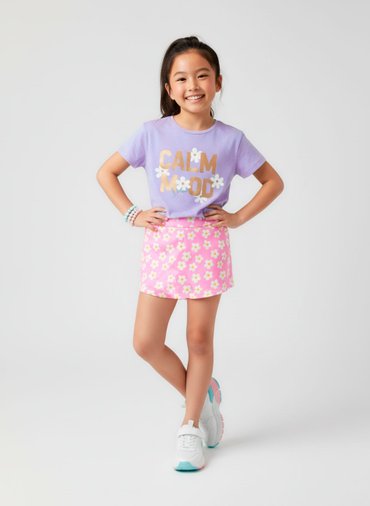 Conjunto Infantil Menina Calm Mood Lilás 0372 - Laluna